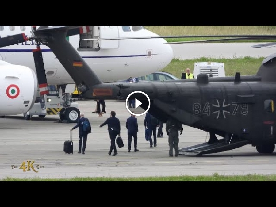 Munich: Luftwaffe Sikorsky CH-53 Sea Stallion chopper carrying Italian ...