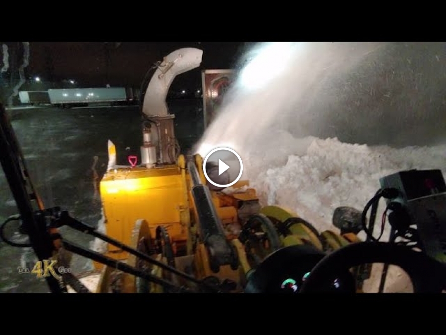 Snowplow video 16 - Inside FPV view from interior of snowblower ...