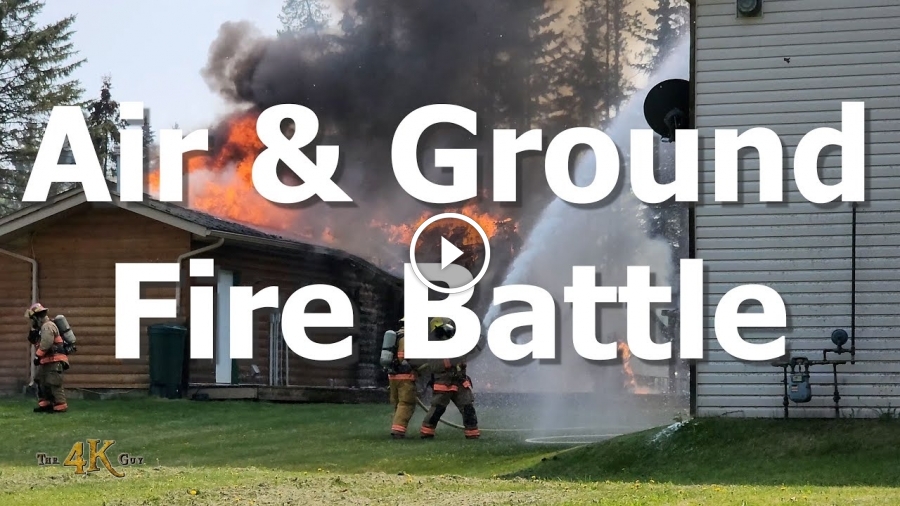 Whitecourt: Extended video of house fire air & ground battle 5-17-2023