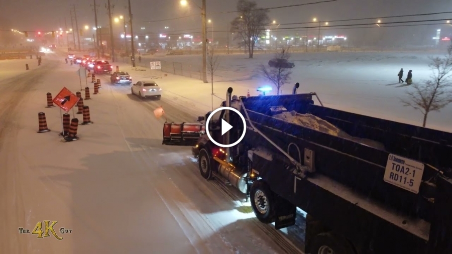 Etobicoke: Drone flyover report on duty for snowstorm Albion & Finch 2 ...