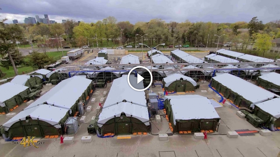 Canada: Armed Forces set up base camp at Toronto's main hospital 4-30-2021