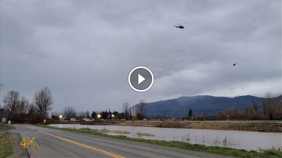 Sumas Lake: Raw flood footage + army choppers circling infamous Tiger ...